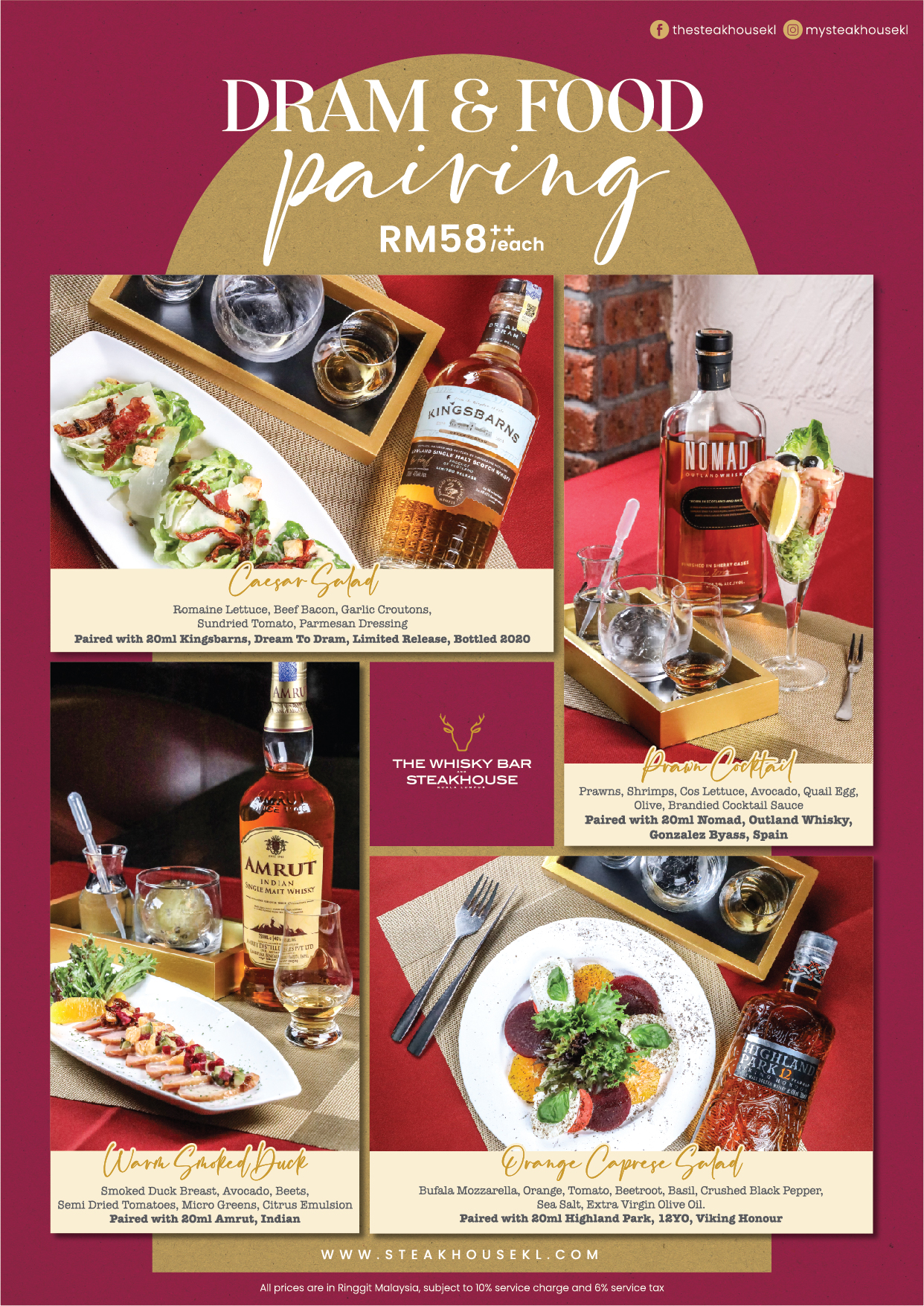 Dram & Food Pairing - The Steakhouse KL